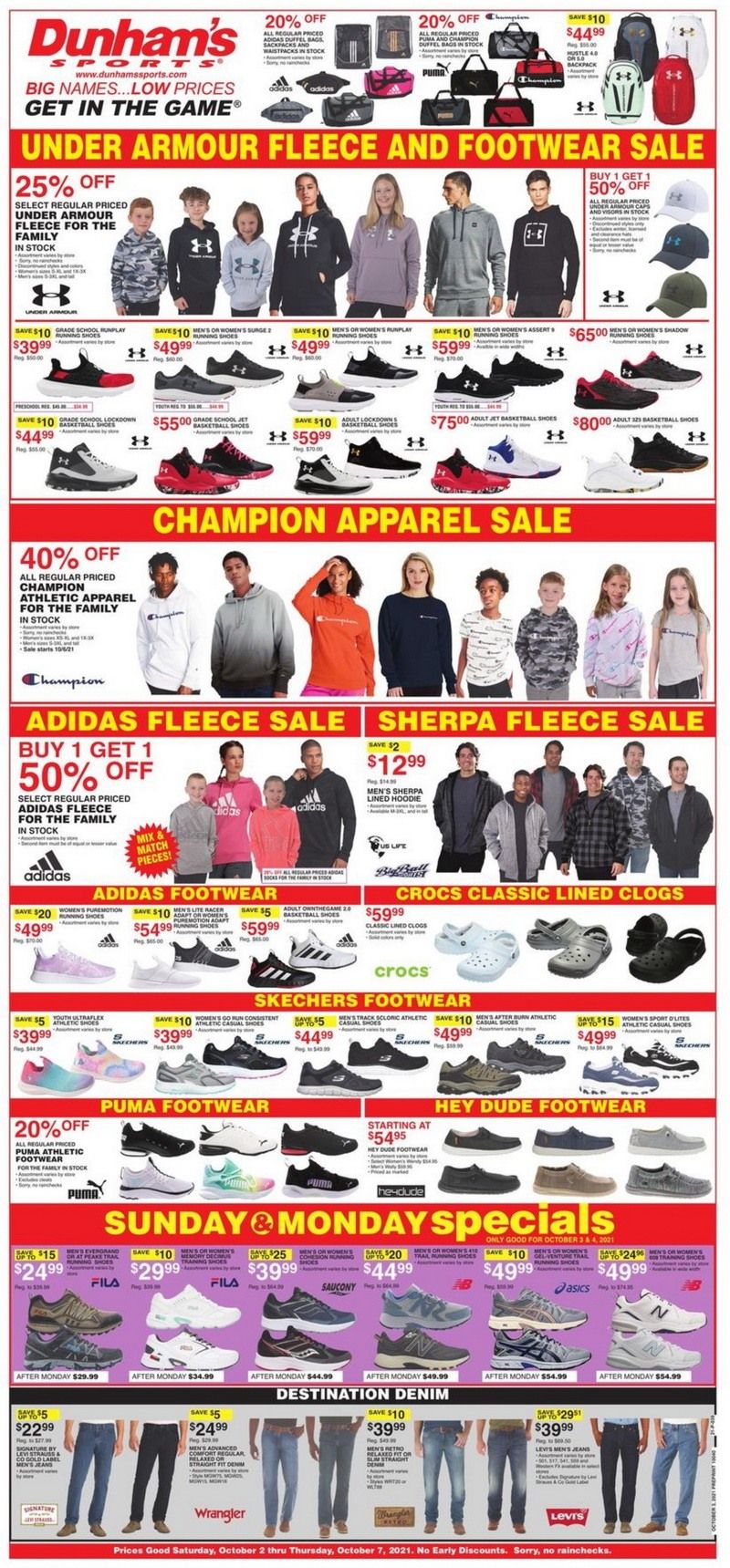 Dunham's Sports Weekly Ad Oct 02 – Oct 07, 2021