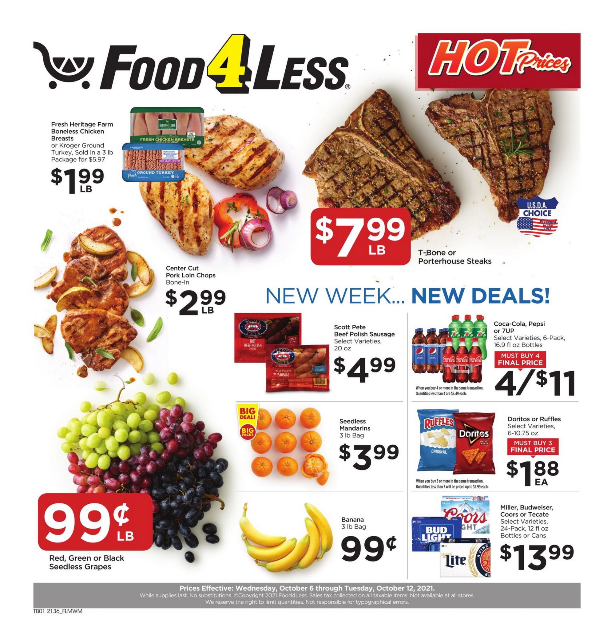 Food 4 Less Weekly Ad Oct 06 – Oct 12, 2021