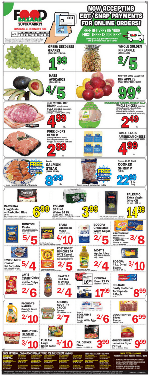 Food Bazaar Weekly Ad Oct 14 – Oct 20, 2021