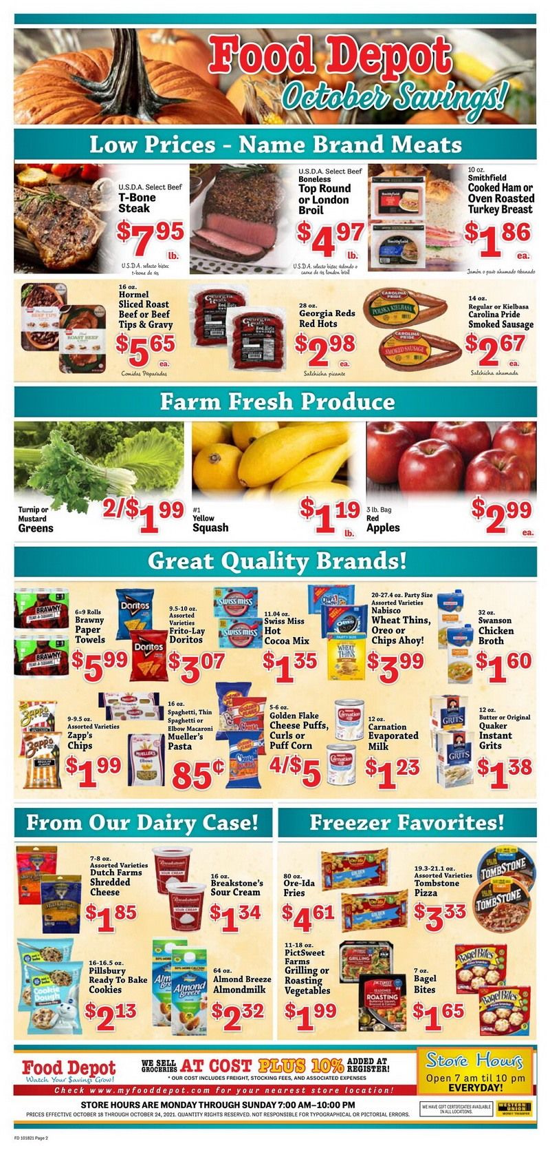 Food Depot Weekly Ad Oct 18 – Oct 24, 2021