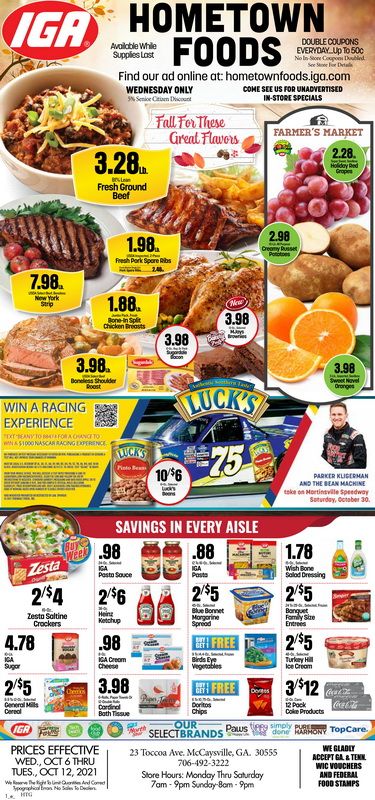 IGA Weekly Ad Oct 06 – Oct 12, 2021