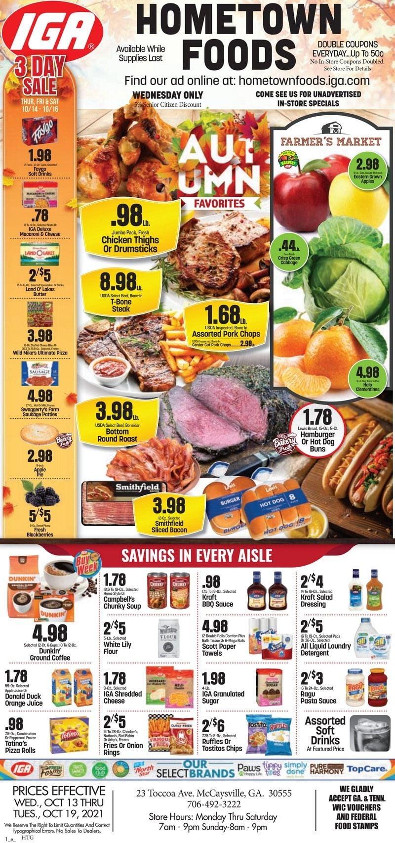 IGA Weekly Ad Oct 13 – Oct 19, 2021