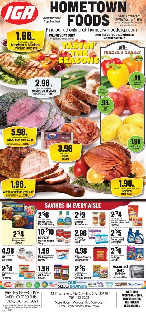 IGA Weekly Ad Oct 20 – Oct 26, 2021