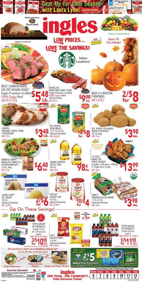 Ingles Weekly Ad Oct 06 – Oct 12, 2021