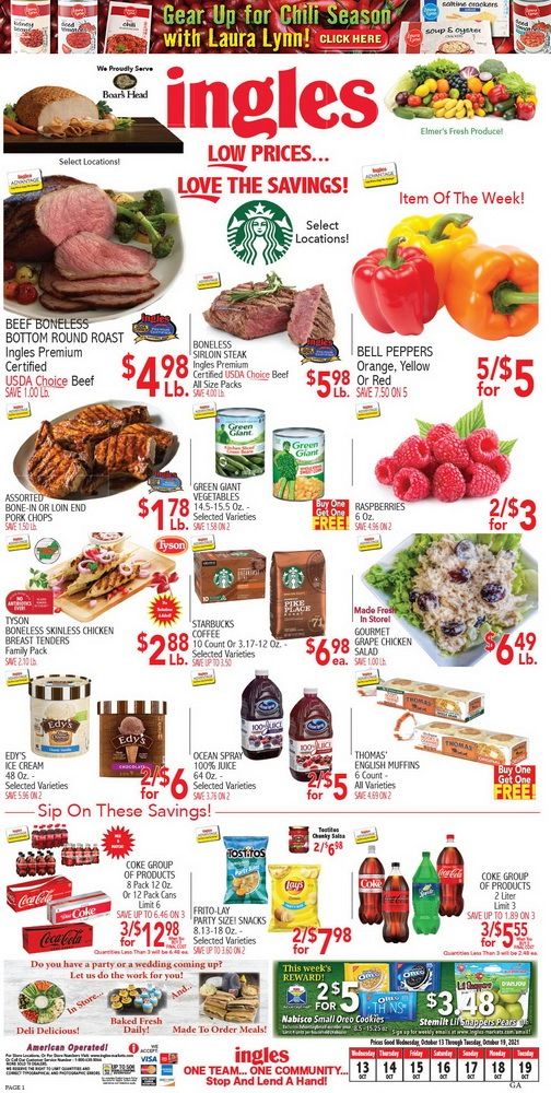Ingles Weekly Ad Oct 13 – Oct 19, 2021