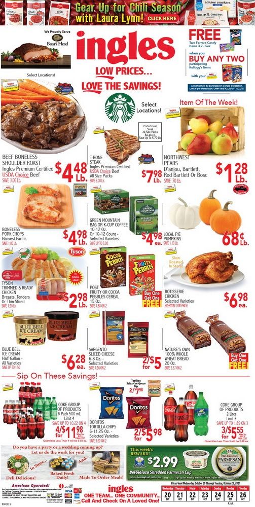 Ingles Weekly Ad Oct 20 – Oct 26, 2021