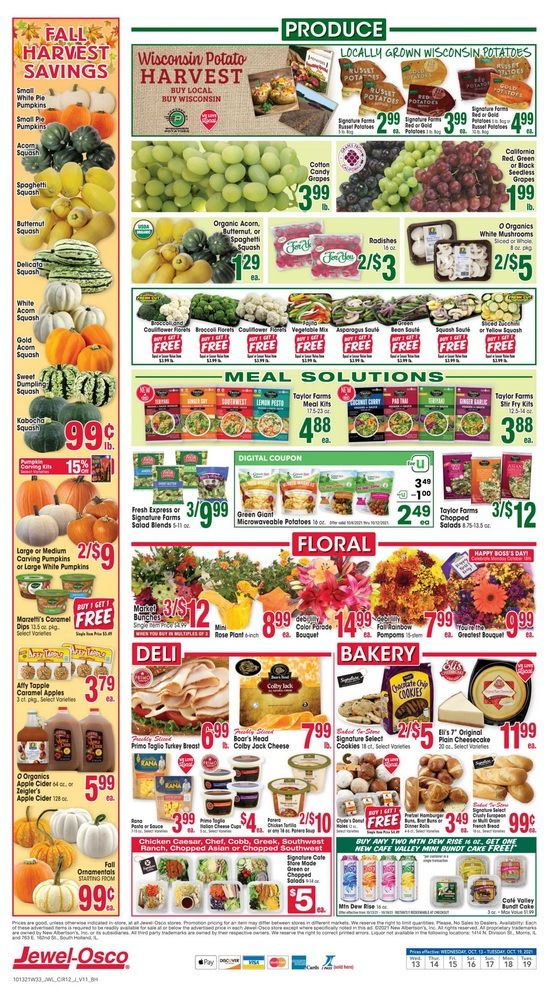 Jewel Osco Weekly Ad Oct 13 – Oct 19, 2021 (Halloween Promotion Included)
