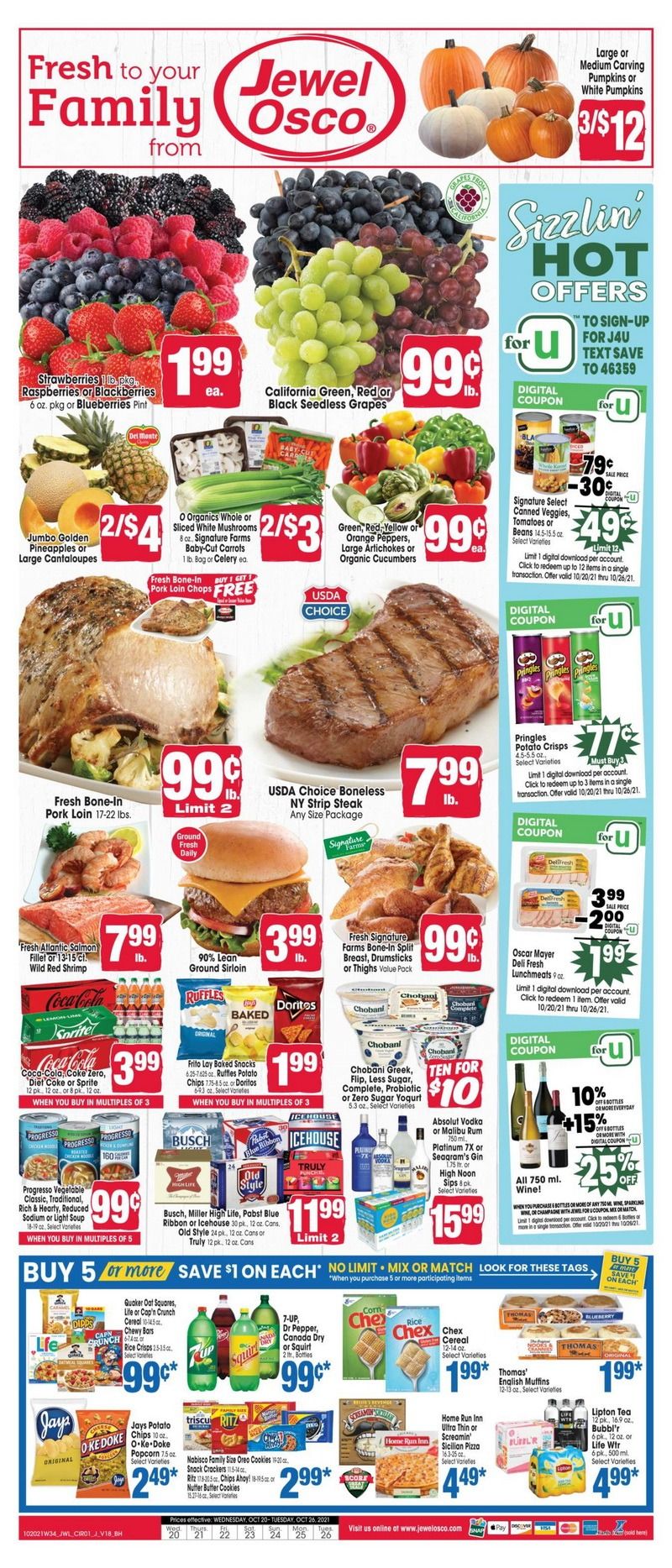 Jewel Osco Weekly Ad Oct 20 – Oct 26, 2021 (Halloween Promotion Included)