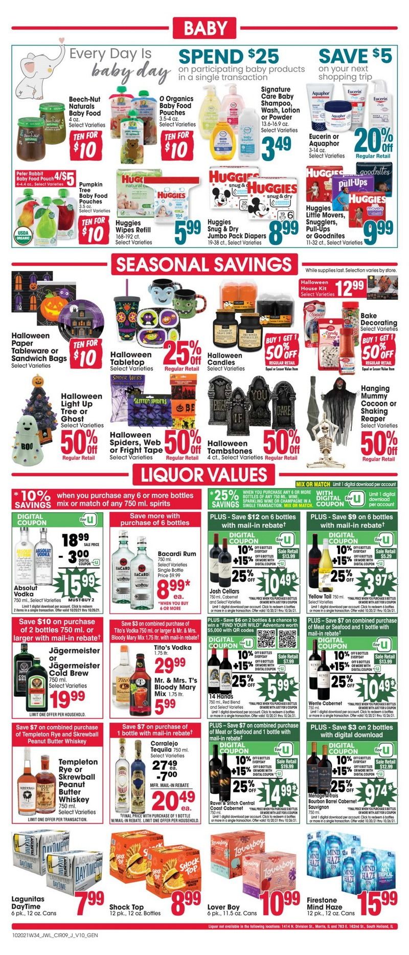 Jewel Osco Weekly Ad Oct 20 – Oct 26, 2021 (Halloween Promotion Included)