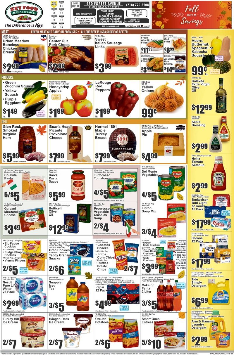 Key Food Weekly Ad Oct 08 – Oct 14, 2021
