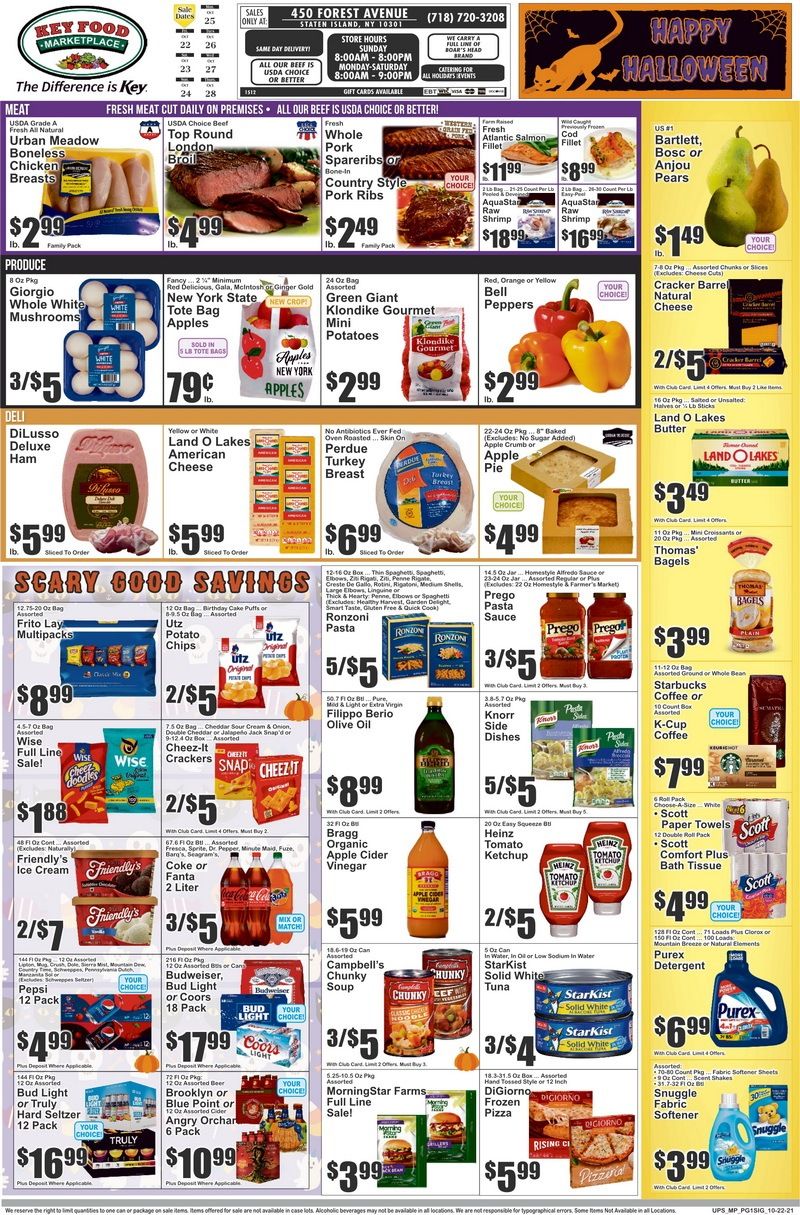 Key Food Weekly Ad Oct 22 – Oct 28, 2021