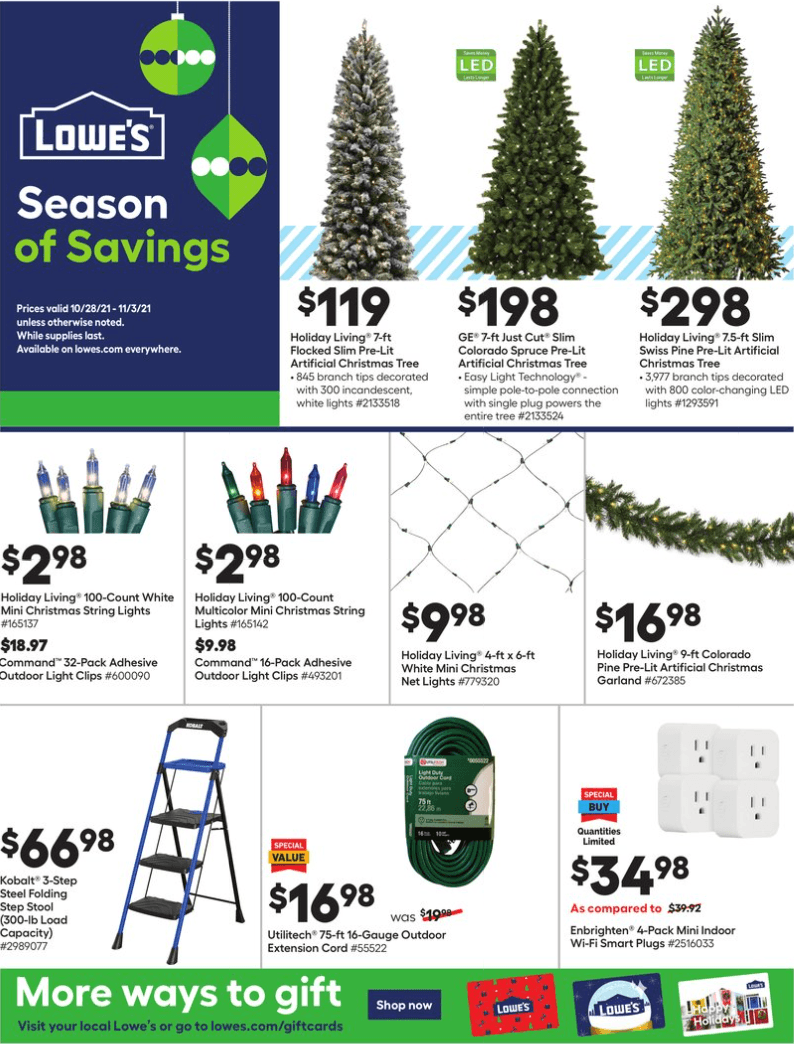 Lowe's Weekly Ad Oct 28 – Nov 03, 2021
