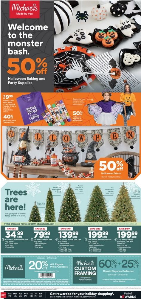 Michaels Weekly Ad Oct 24 – Oct 30, 2021 (Halloween Promotion Included)