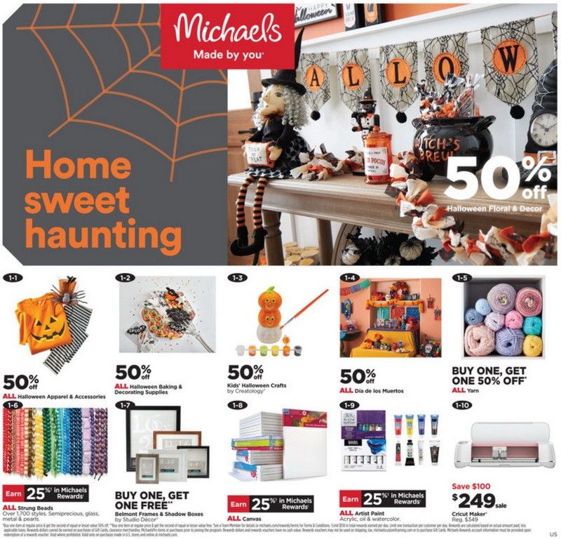Michaels Weekly Ad Oct 17 – Oct 23, 2021 (Halloween Promotion Included)