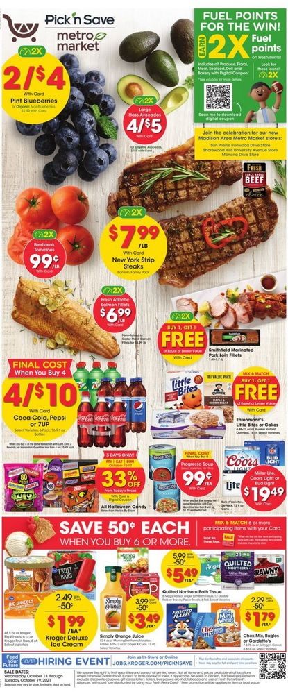 Pick 'n Save Weekly Ad Oct 13 – Oct 19, 2021 (Halloween Promotion Included)