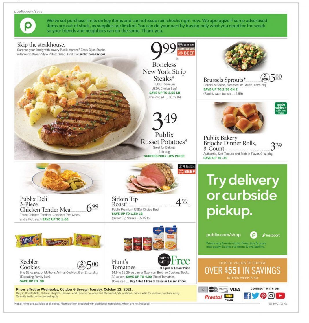 Publix Weekly Ad Oct 05 – Oct 12, 2021