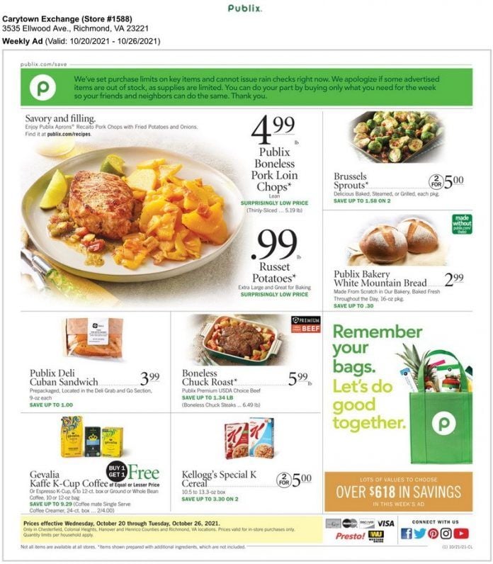 Publix Weekly Ad Oct 20 – Oct 26, 2021 (Halloween Promotion Included)
