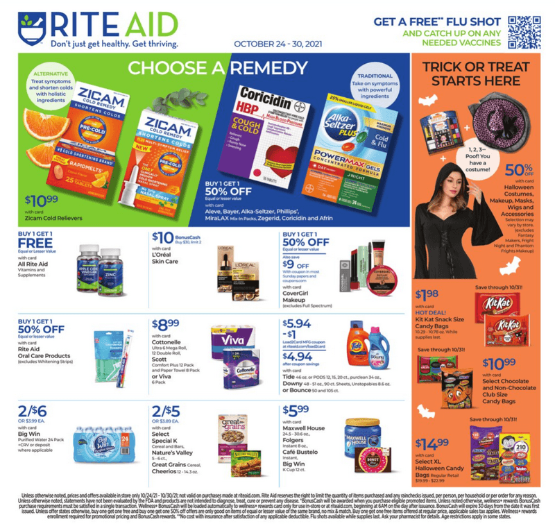 Rite Aid Weekly Ad Oct 24 – Oct 30, 2021 (Halloween Promotion Included)