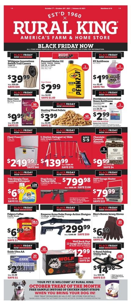 Rural King Black Friday Ad Oct 07 – Oct 20, 2021