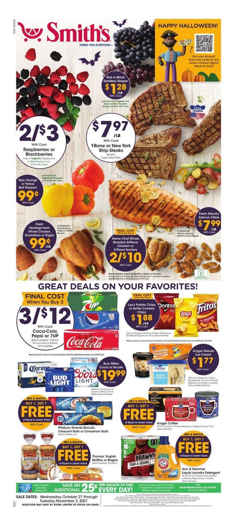 Smith's Food and Drug Weekly Ad Oct 27 – Nov 02, 2021 (Halloween Promotion Included)