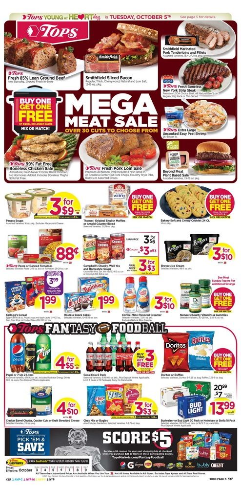 Tops Weekly Sale Oct 03 – Oct 09, 2021 (Halloween Promotion Included)