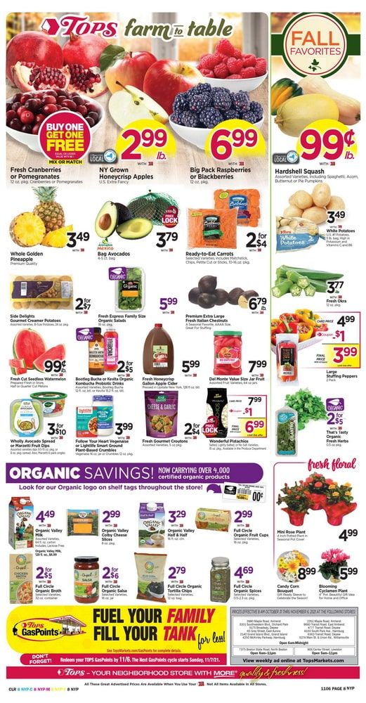 Tops Weekly Ad Oct 31 – Nov 06, 2021
