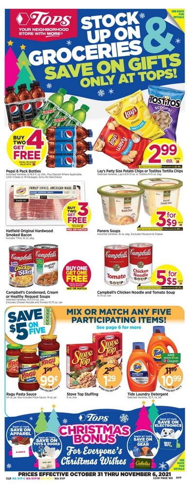 Tops Weekly Ad Oct 31 – Nov 06, 2021