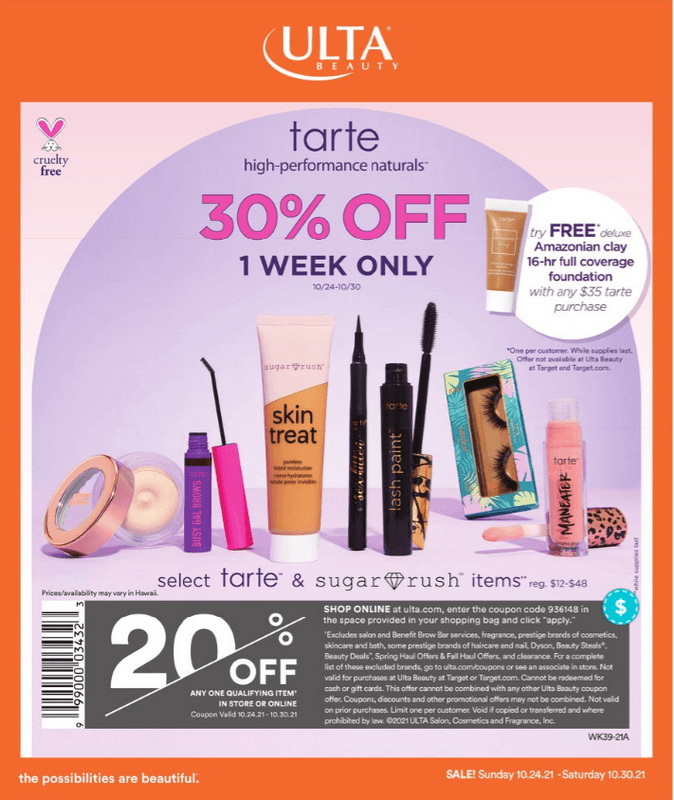 Ulta Beauty Weekly Ad Oct 24 – Oct 30, 2021 (Halloween Promotion Included)