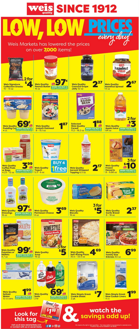 Weis Markets Weekly Sale Sep 30 – Nov 04, 2021