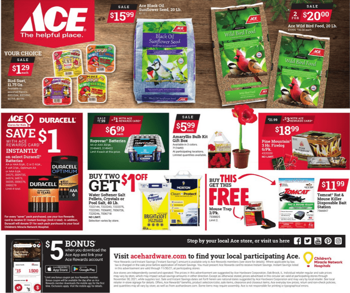 ACE Hardware Weekly Ad Nov 01 – Nov 31, 2021
