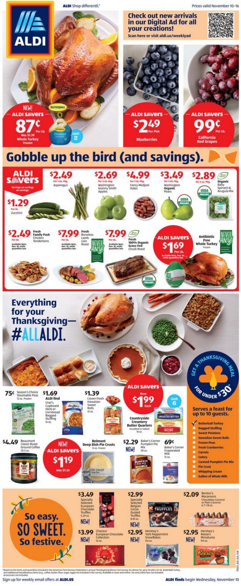 ALDI Weekly Ad Nov 10 – Nov 16, 2021 (Thanks-for-Giving Promotion Included)