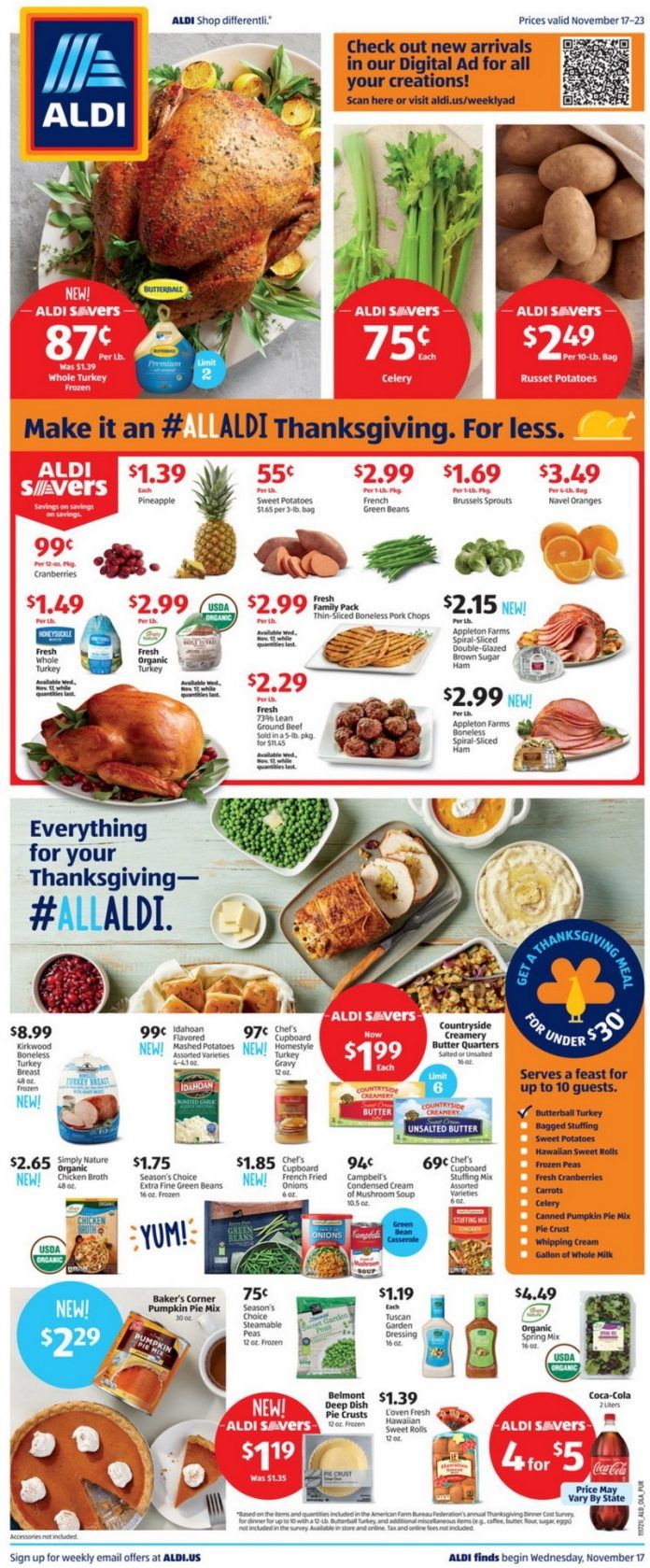 ALDI Weekly Ad Nov 17 – Nov 23, 2021 (Thanks-for-Giving Promotion Included)