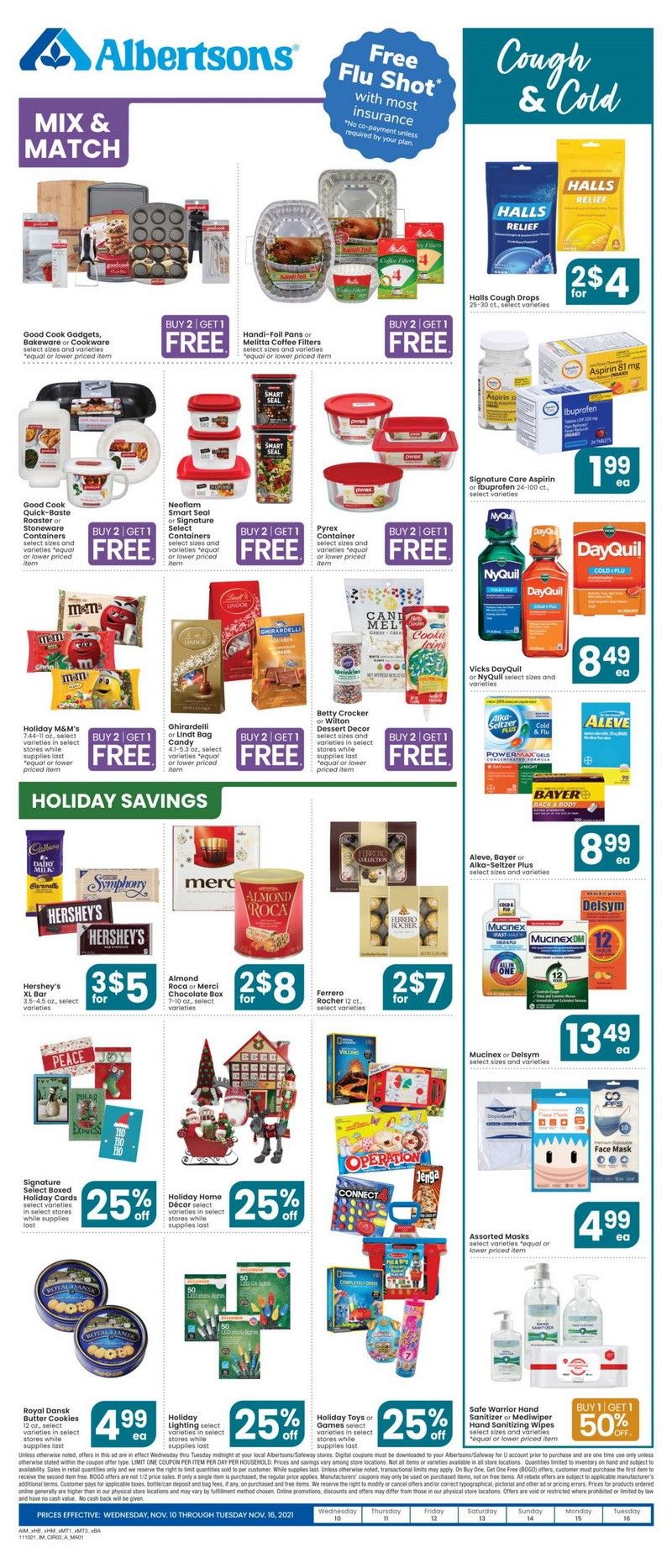 Albertsons Weekly Ad Nov 10 – Nov 16, 2021