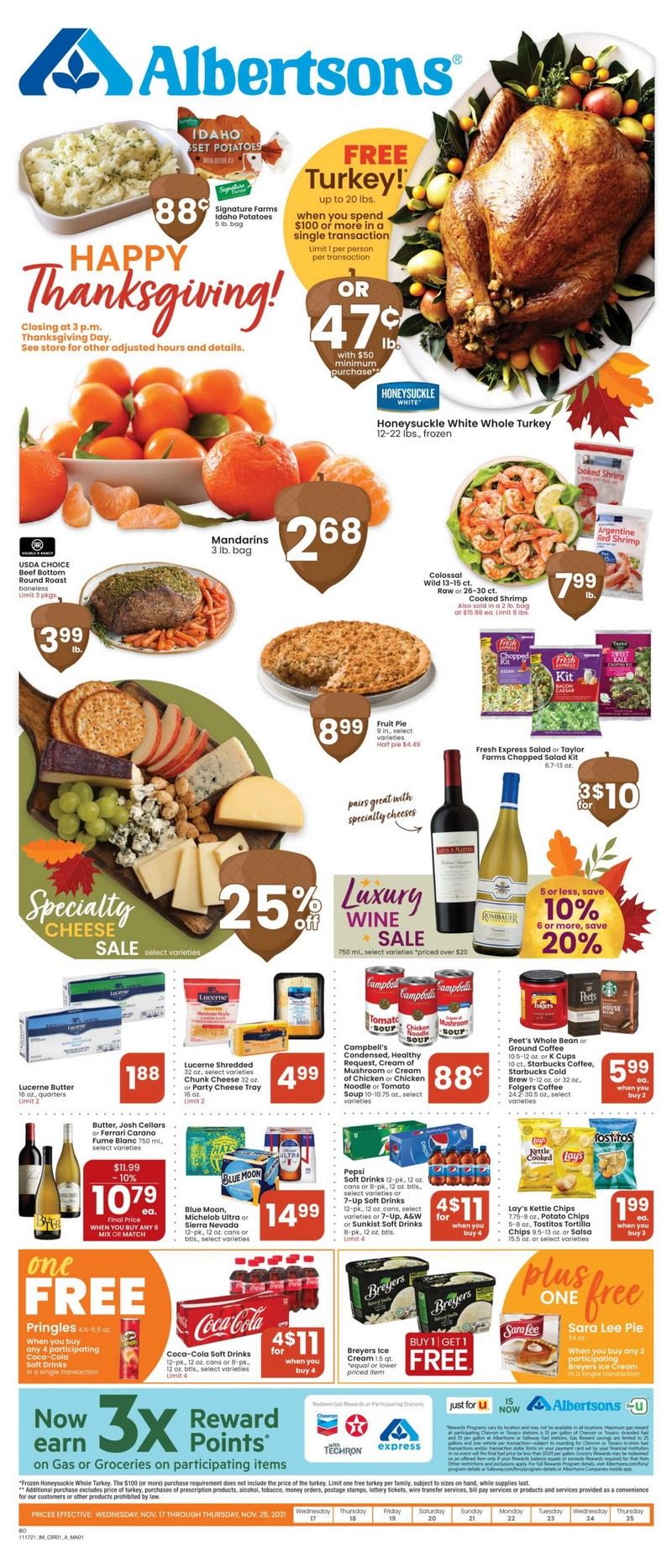 Albertsons Weekly Ad Nov 17 – Nov 25, 2021 (Thanks-for-Giving Promotion ...