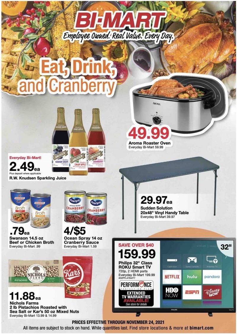 Bi-Mart Weekly Ad Nov 10 – Nov 24, 2021