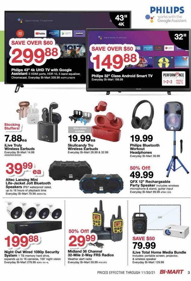 Bi-Mart Black Friday Flyer Nov 22 – Nov 30,2021