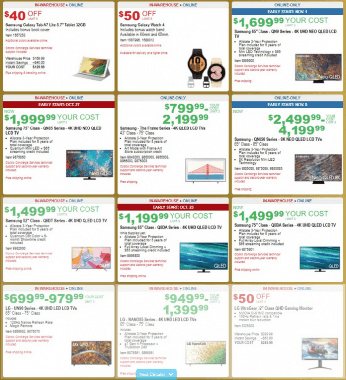 Costco Monthly Ad Nov 15 – Nov 29, 2021 (Pre-Black Friday Promotion ...
