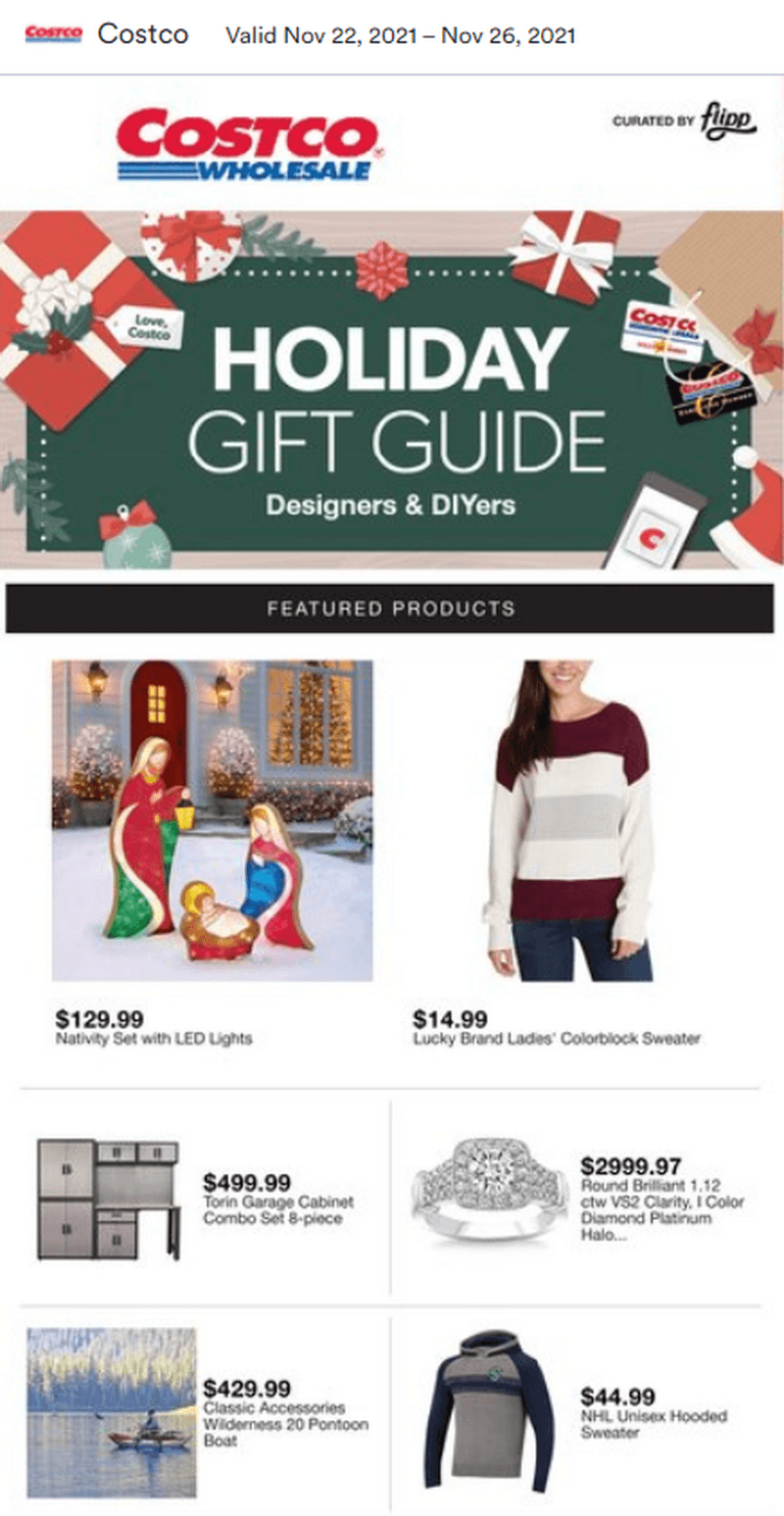 Costco Weekly Ad Nov 22- Nov 26, 2021