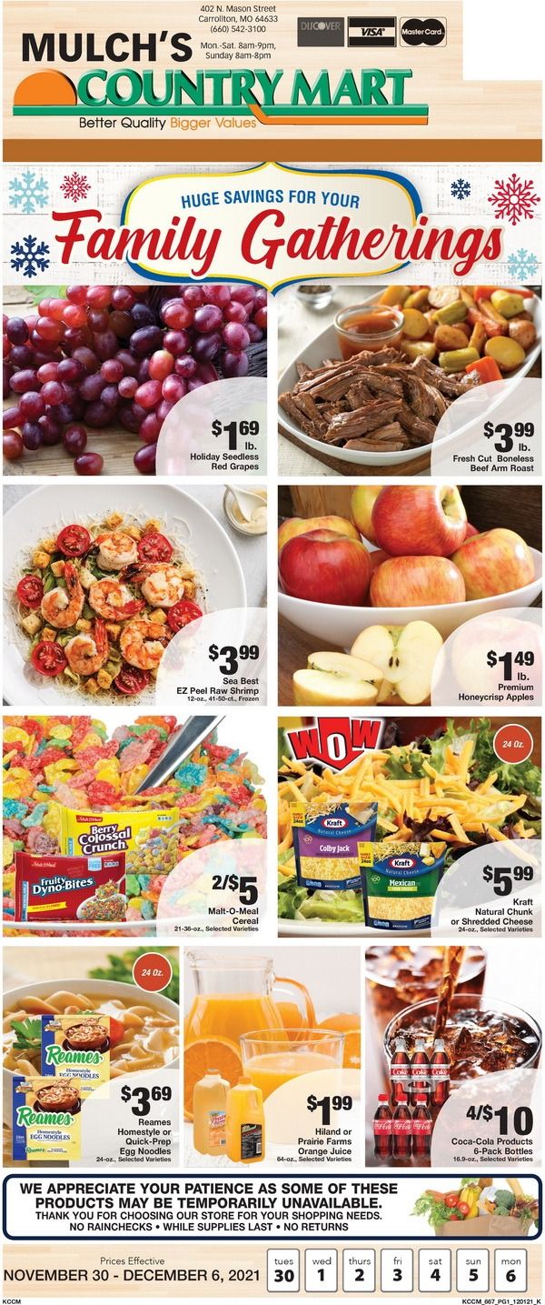 Country Mart Weekly Ad Nov 30 – Dec 06, 2021