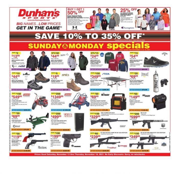 Dunham's Sports Weekly Ad Nov 13 – Nov 18, 2021