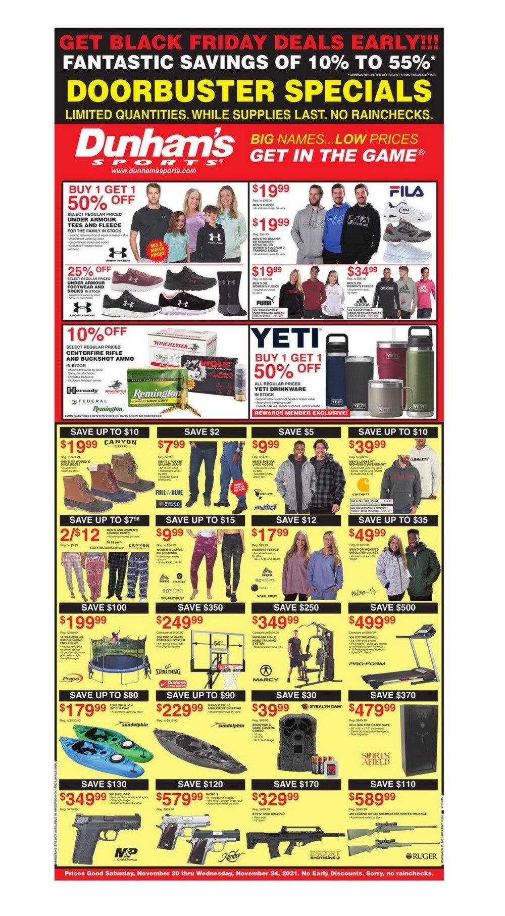 Dunham's Sports Pre-Thanksgiving & Early Black Friday Ad Nov 20 – Nov 24, 2021