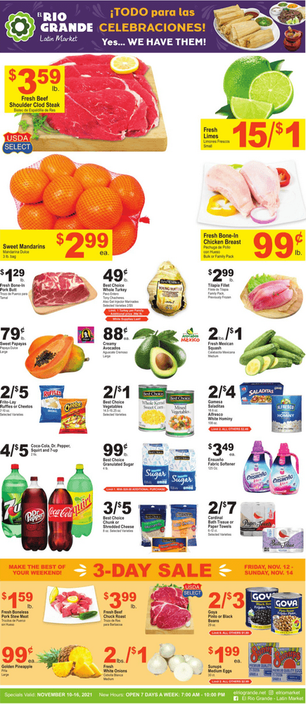 El Rio Grande Weekly Ad Nov 10 – Nov 16, 2021
