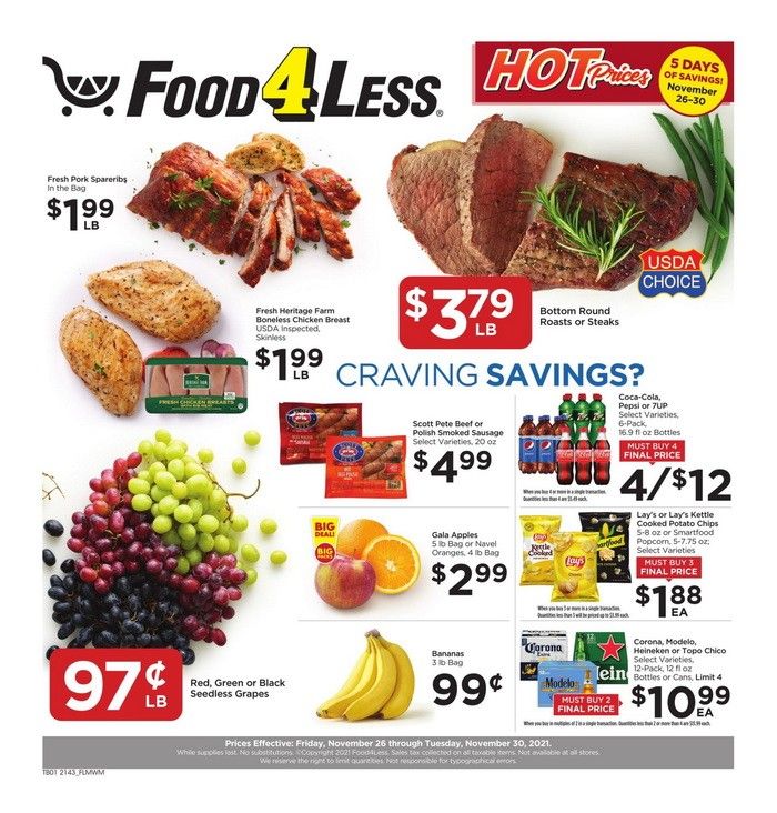 Food 4 Less Weekly Ad Nov 26 Nov 30 2021
