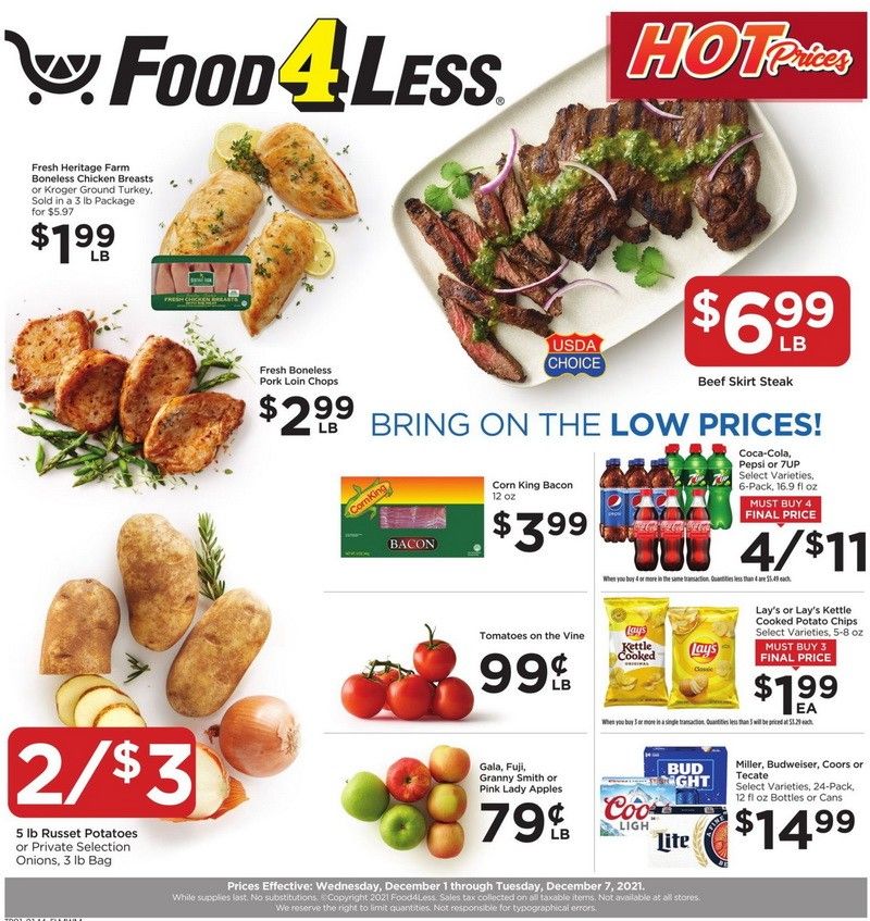 Food 4 Less Weekly Ad Dec 01 – Dec 07, 2021 (Christmas Promotion Included)