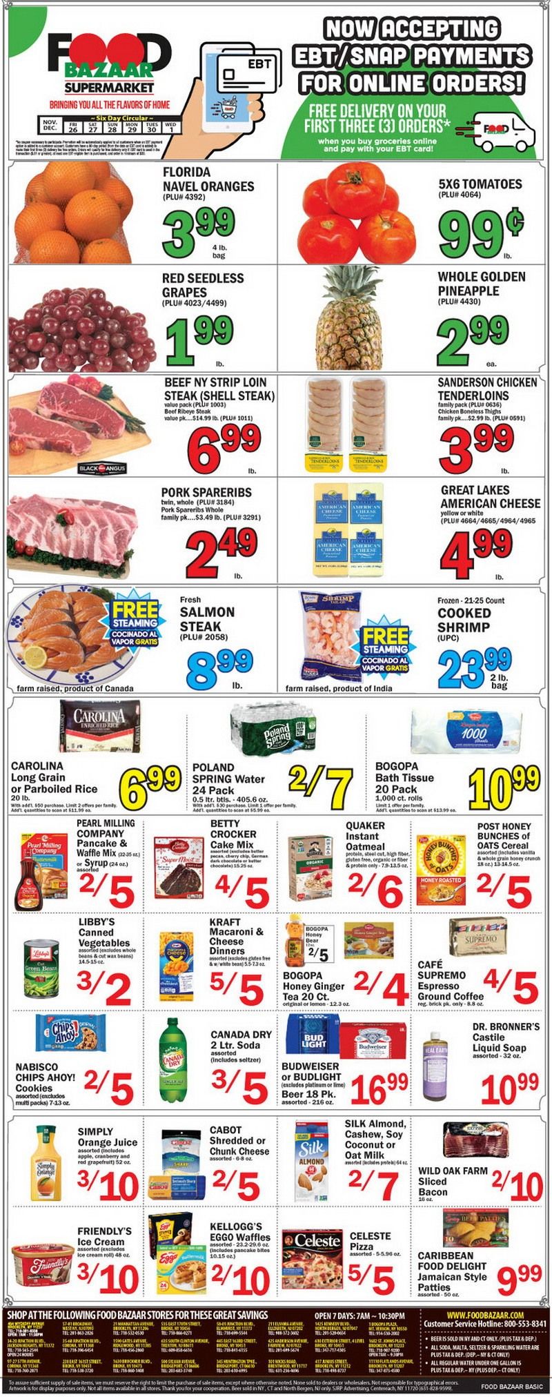 Food Bazaar Weekly Ad Nov 26 – Dec 01, 2021