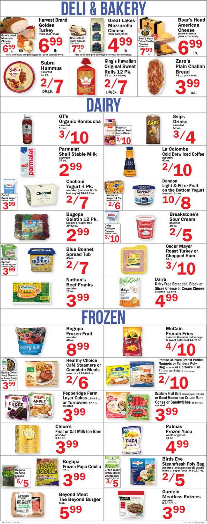 Food Bazaar Weekly Ad Nov 26 – Dec 01, 2021