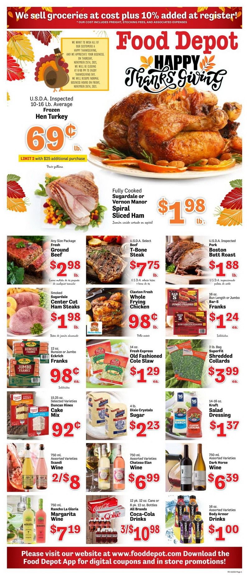 Food Depot Weekly Ad Nov 15 – Nov 28, 2021