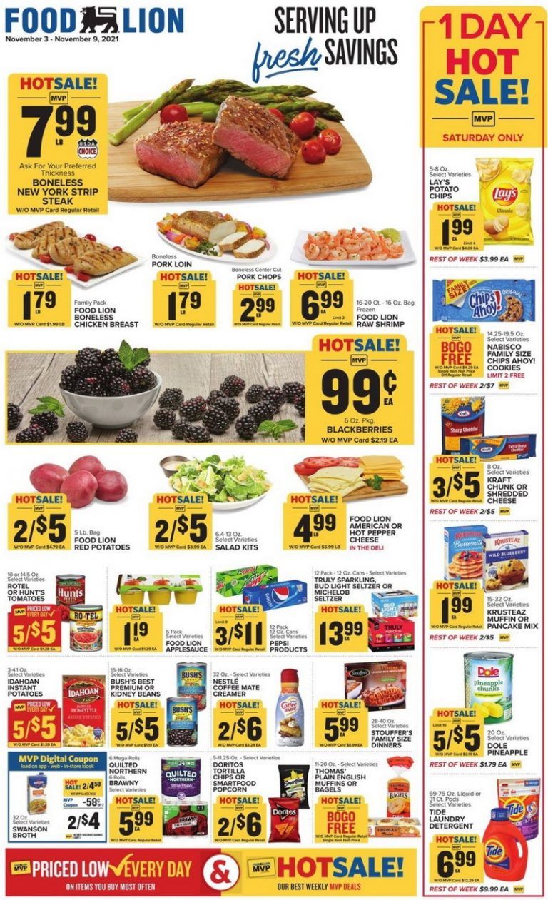 Food Lion Weekly Ad Nov 03 – Nov 09, 2021