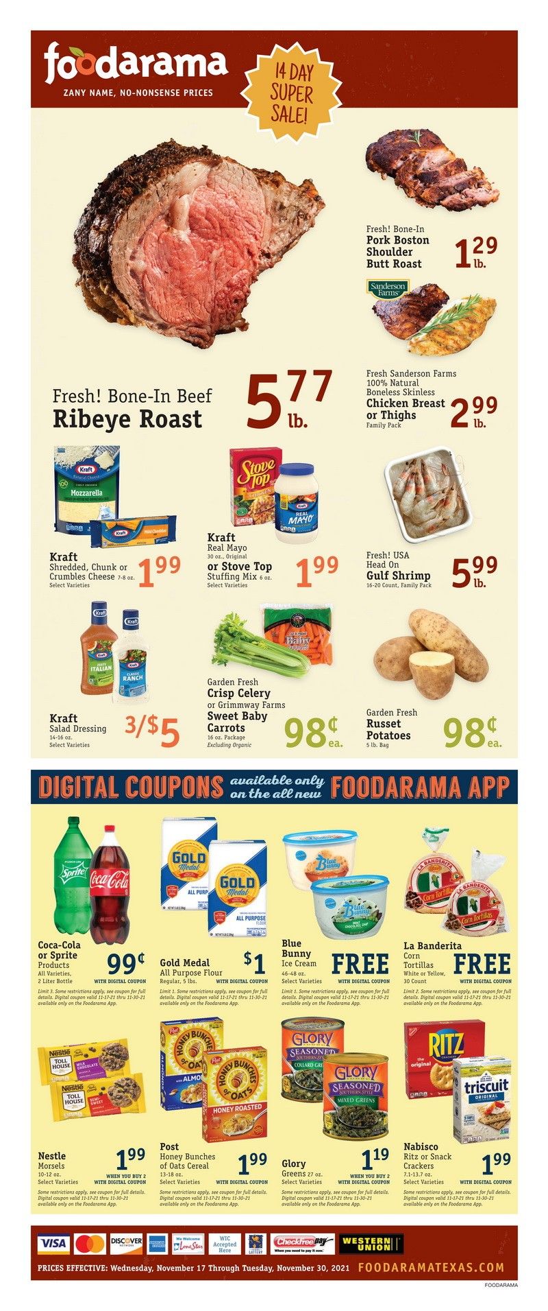 Foodarama Weekly Ad Nov 17 – Nov 30, 2021