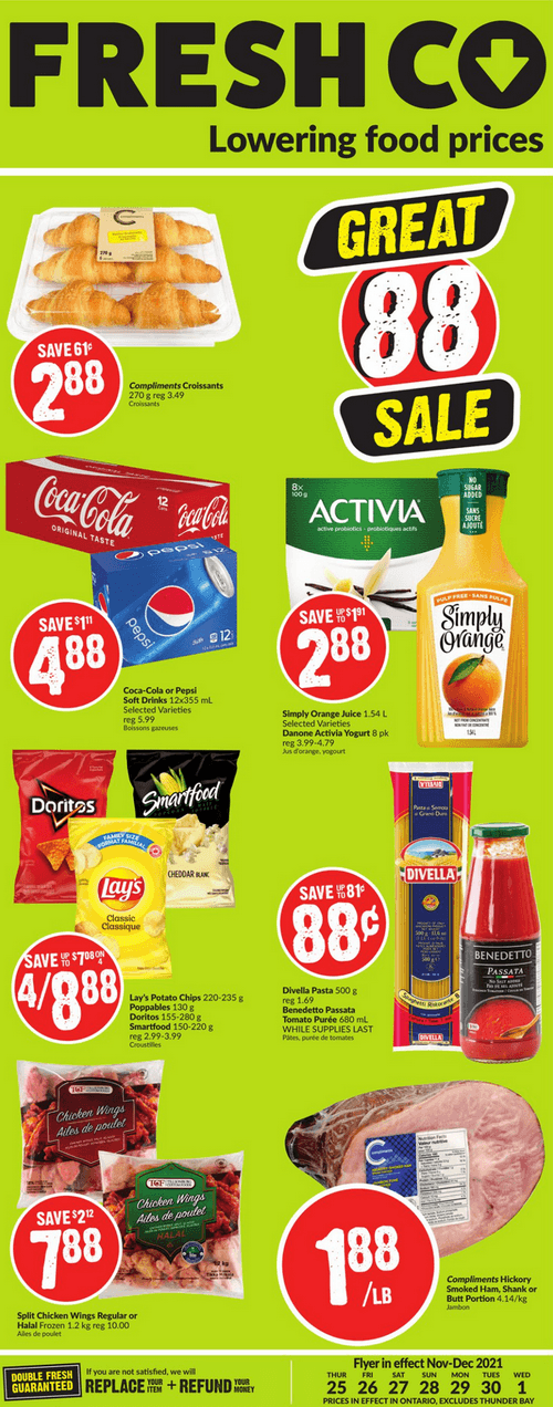 FreshCo Weekly Ad Nov 25 – Dec 01, 2021
